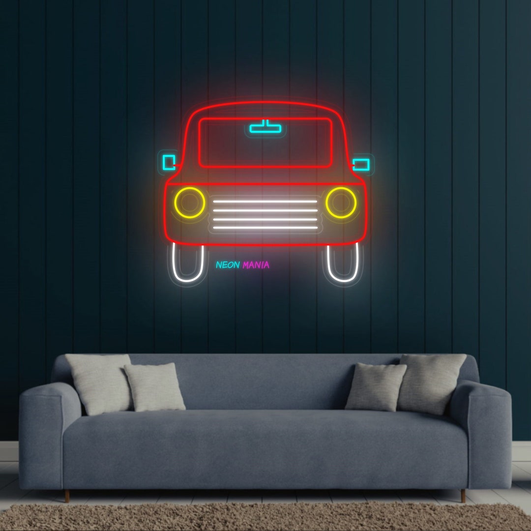 Car Neon Sign, Custom Car Led Light up for Bedroom Bar Garage Carpark ...