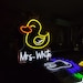 Duck Neon Sign Kids Room Decor Rubber Duck Led Light Sign - Etsy