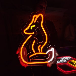 Fox Neon Sign, Fox Light up Sign, Animal Led Light, Animal Sign for Pet ...