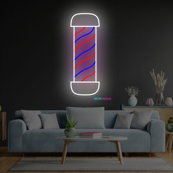 Barbers Pole Neon Sign Barber's Pole Led Sign - Etsy
