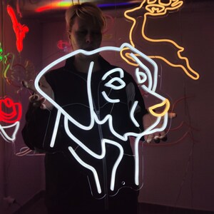 Rhodesian Ridgeback Neon Sign, Dog Led Sign, Pet Shop Decor Led Light ...