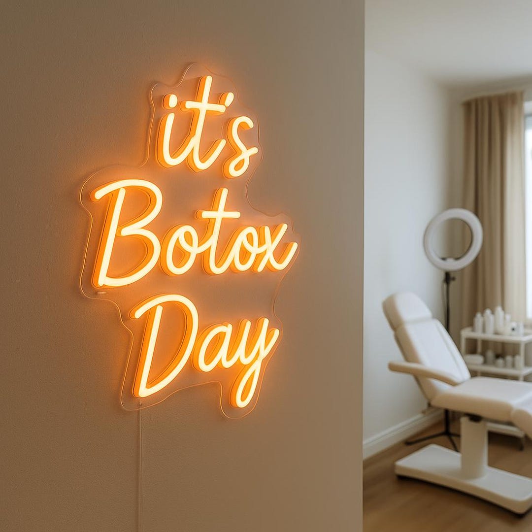 Botox Neon Sign. but First Botox, Its Botox Oclock, Its Botox Day ...