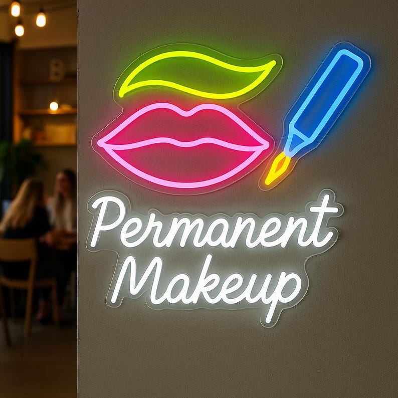 Permanent Makeup Neon Sign. Beauty Salon LED Decor. Permanent Makeup ...
