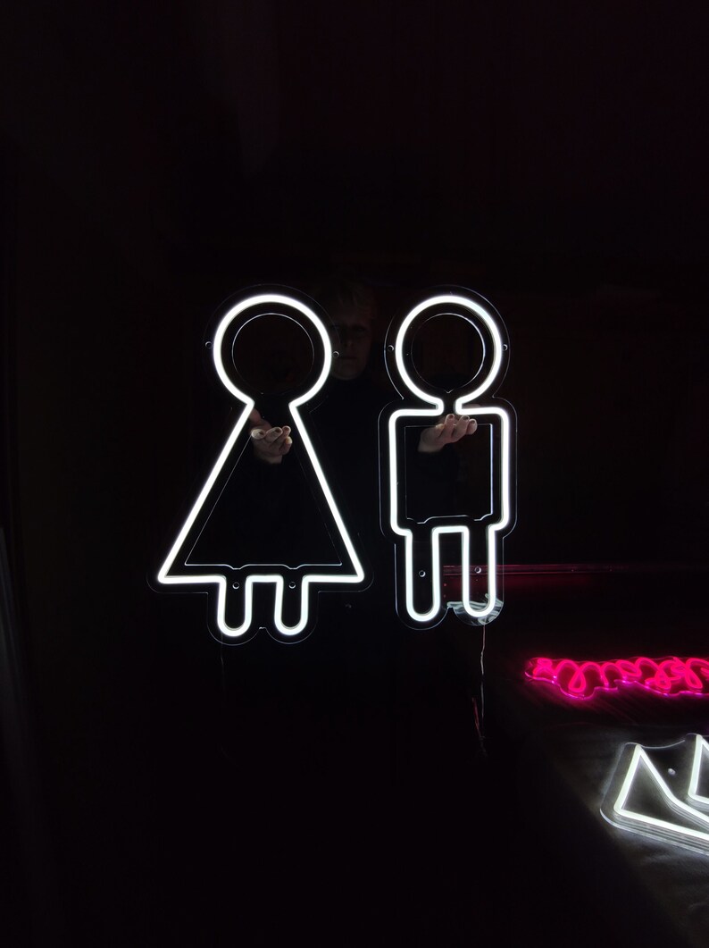 Toilet Neon Sign, WC Signs Led Neon, Custom Toilet Symbol Led Light for ...