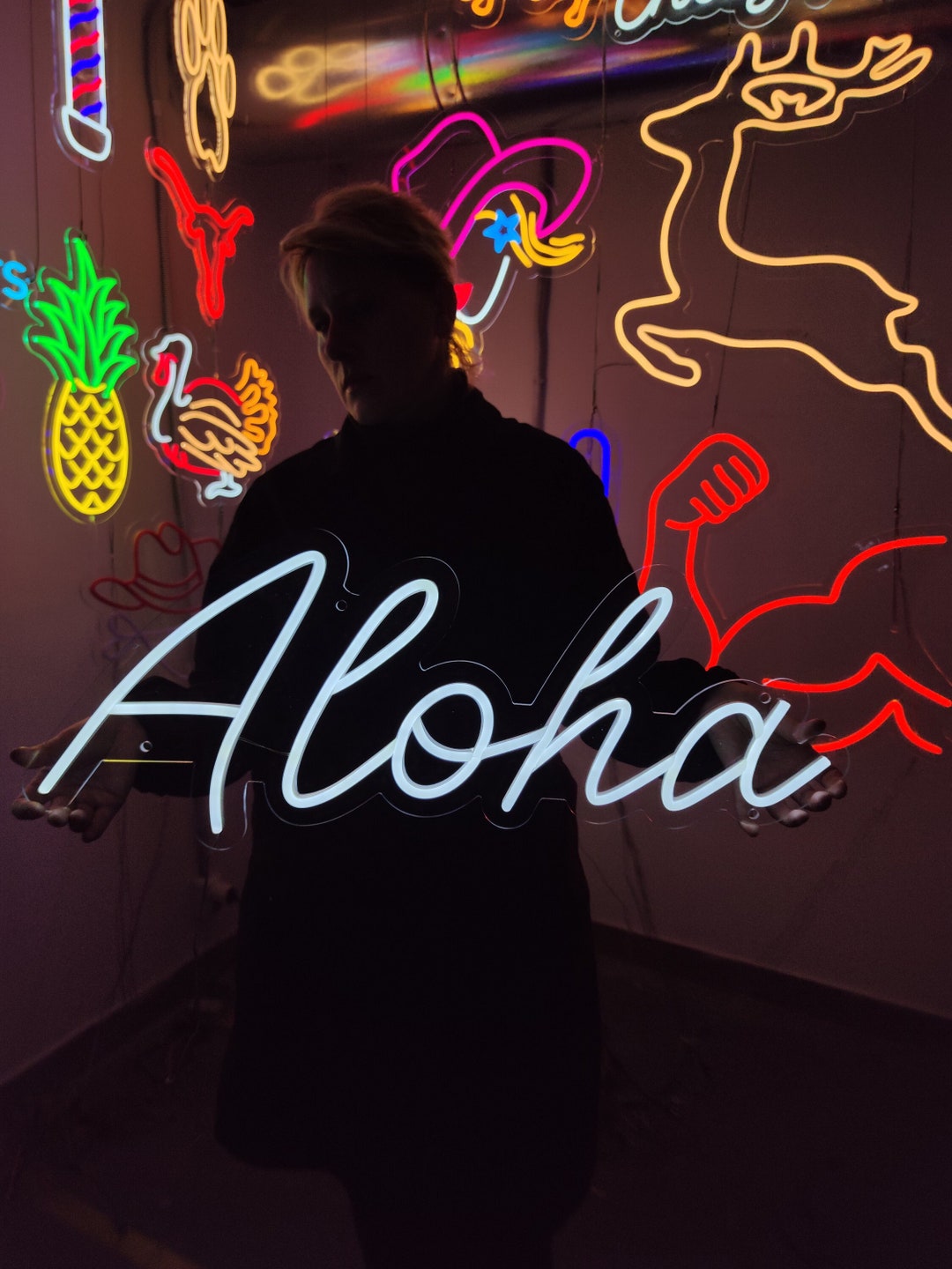 Aloha Neon Sign, Hawaii Neon Light, Hawaii Greeting Led Light, Custom ...