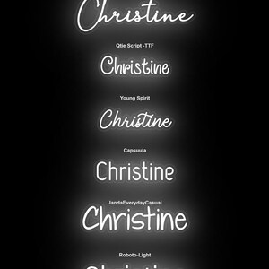 Christine Name Neon Sign, Christine Led Neon Sign, Custom Name Neon ...