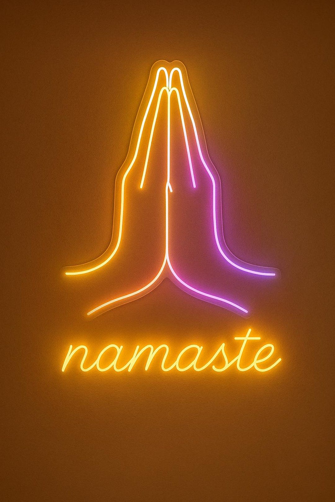 Namaste Neon Sign. Yoga Led Light Sign. Custom Led Sign for Yoga Studio ...