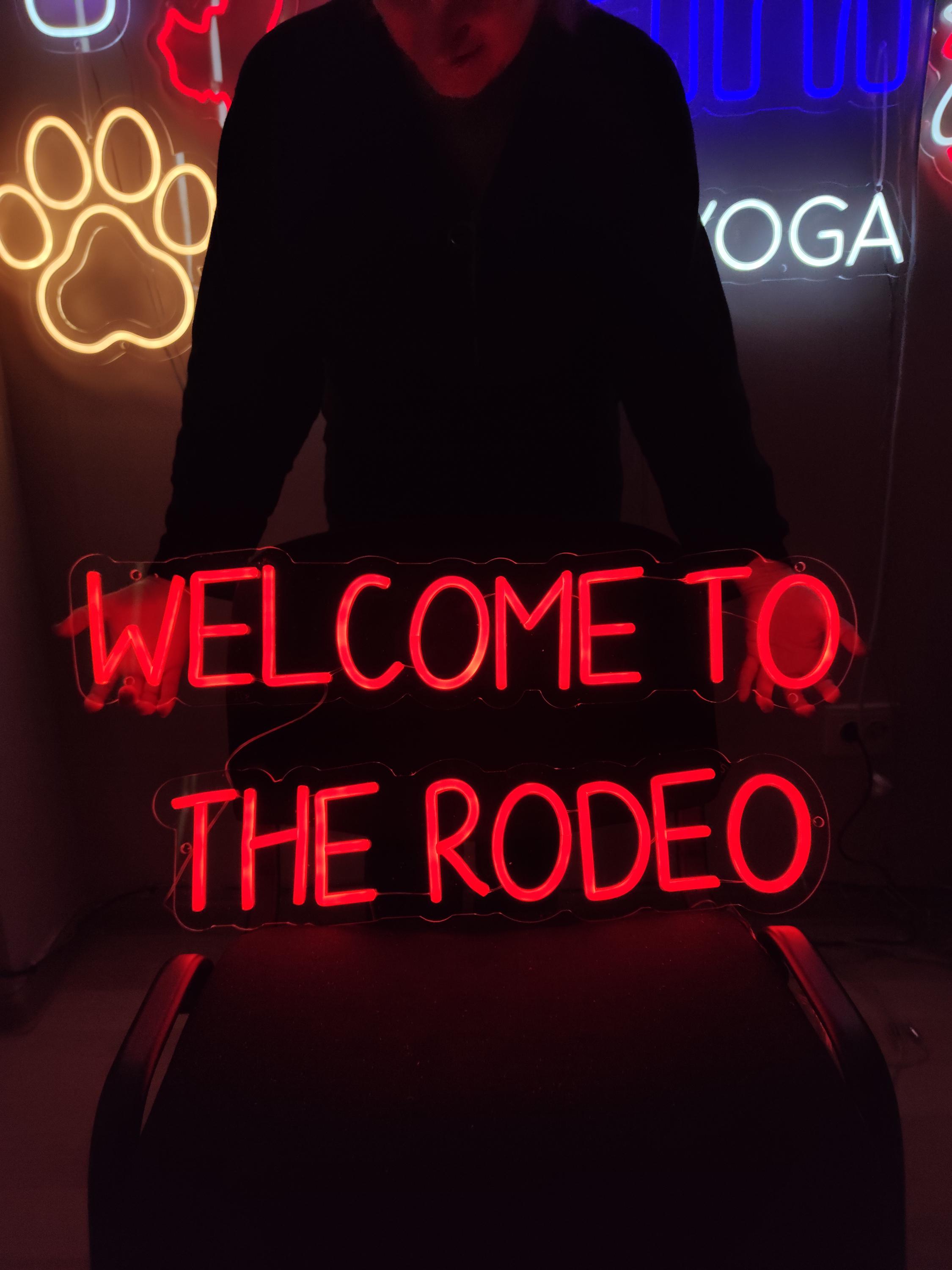 Welcome to the Rodeo Neon Sign, Rodeo Led Sign, Western Decor Neon ...