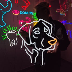 Rhodesian Ridgeback Neon Sign, Dog Led Sign, Pet Shop Decor Led Light ...