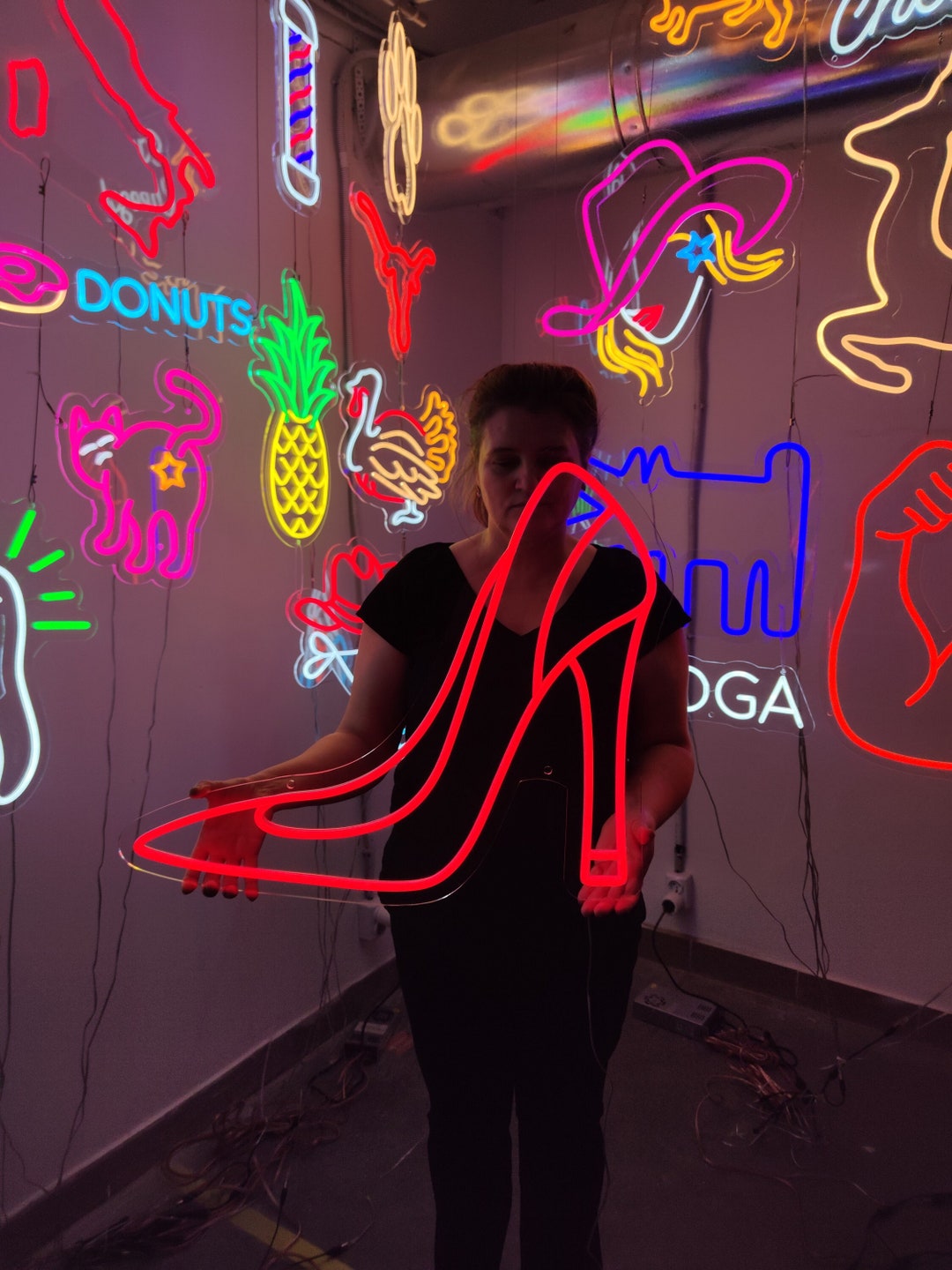 Wedding High Heels Neon Sign, Stilettos Led Sign, Women Shoe Neon Light ...