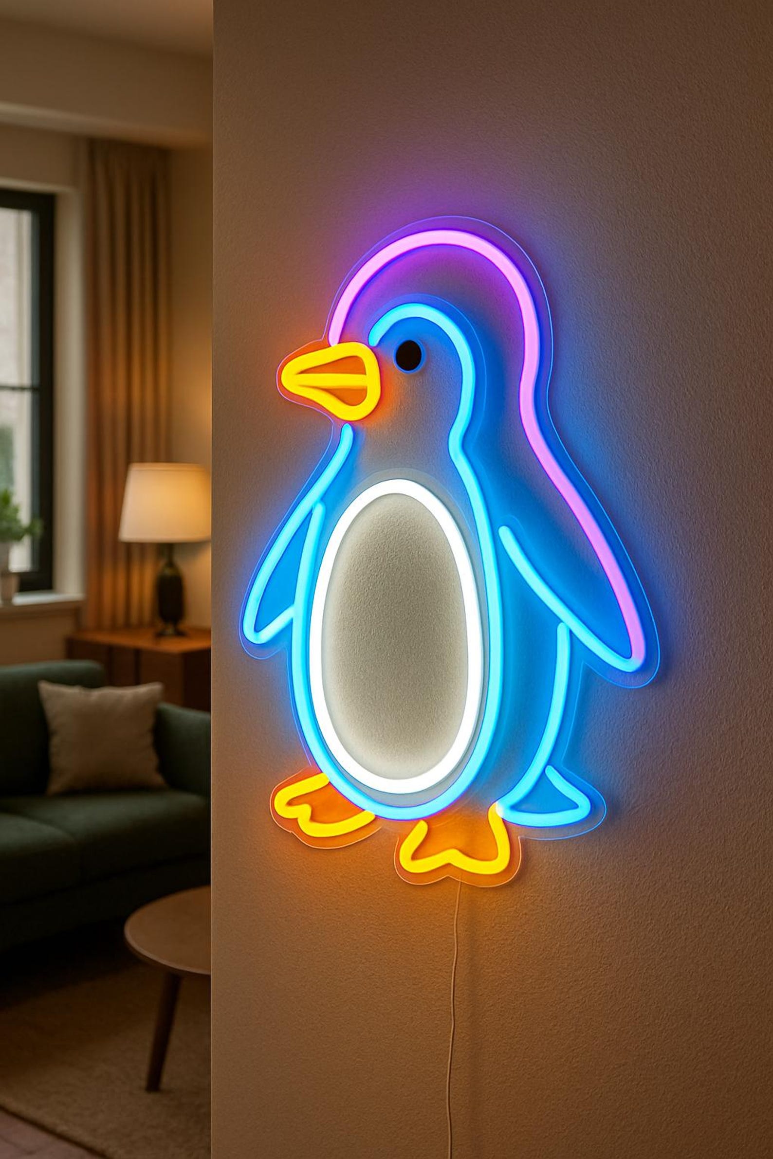 Penguin Neon Sign. Animal LED Decor. Baby Penguin Wall Decor - Etsy