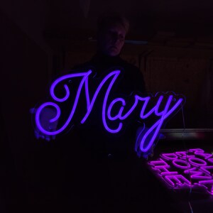 Mary Name Neon Sign, Mary Led Neon Sign, Custom Name Neon Sign, Kids ...