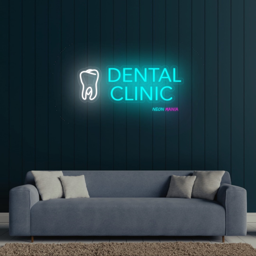 Dental Clinic Neon Sign, Tooth Neon Sign, Shining Tooth Led Neon ...