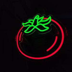 Tomato Neon Sign, Vegetables Led Light for Cafe Decor, Custom Tomatoes ...