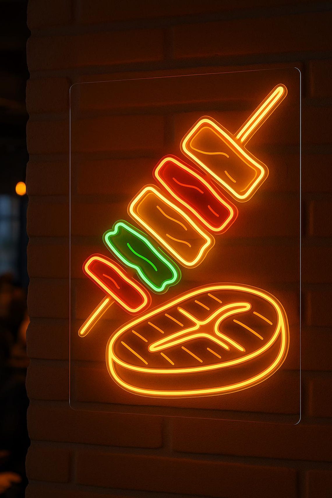 Meat and Grill Neon Sign. Restaurant Led Sign. Gift Idea for Chef ...