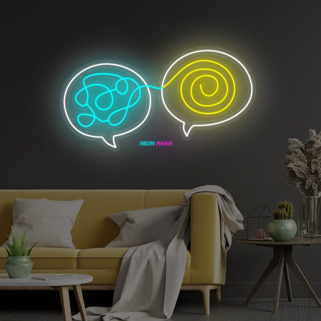 Mental Health Treatment Neon Sign: the Perfect Sign for Therapists ...