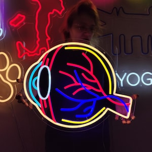 Human Eye Anatomy Neon Sign: Light up Your Ophthalmologist's Office ...