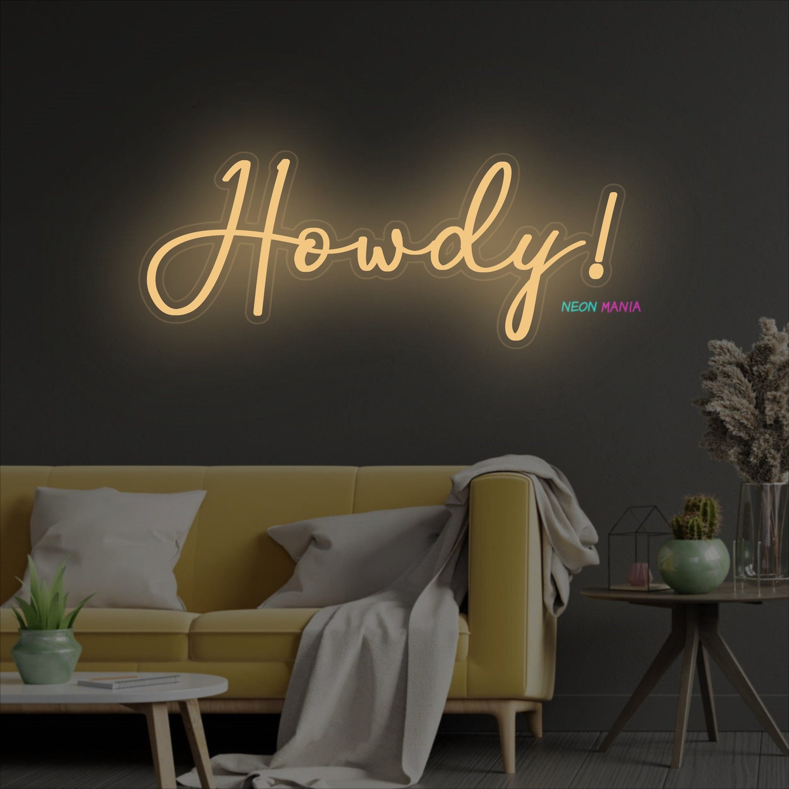 Howdy Neon Sign Hello Sign Western Led Sign North American - Etsy