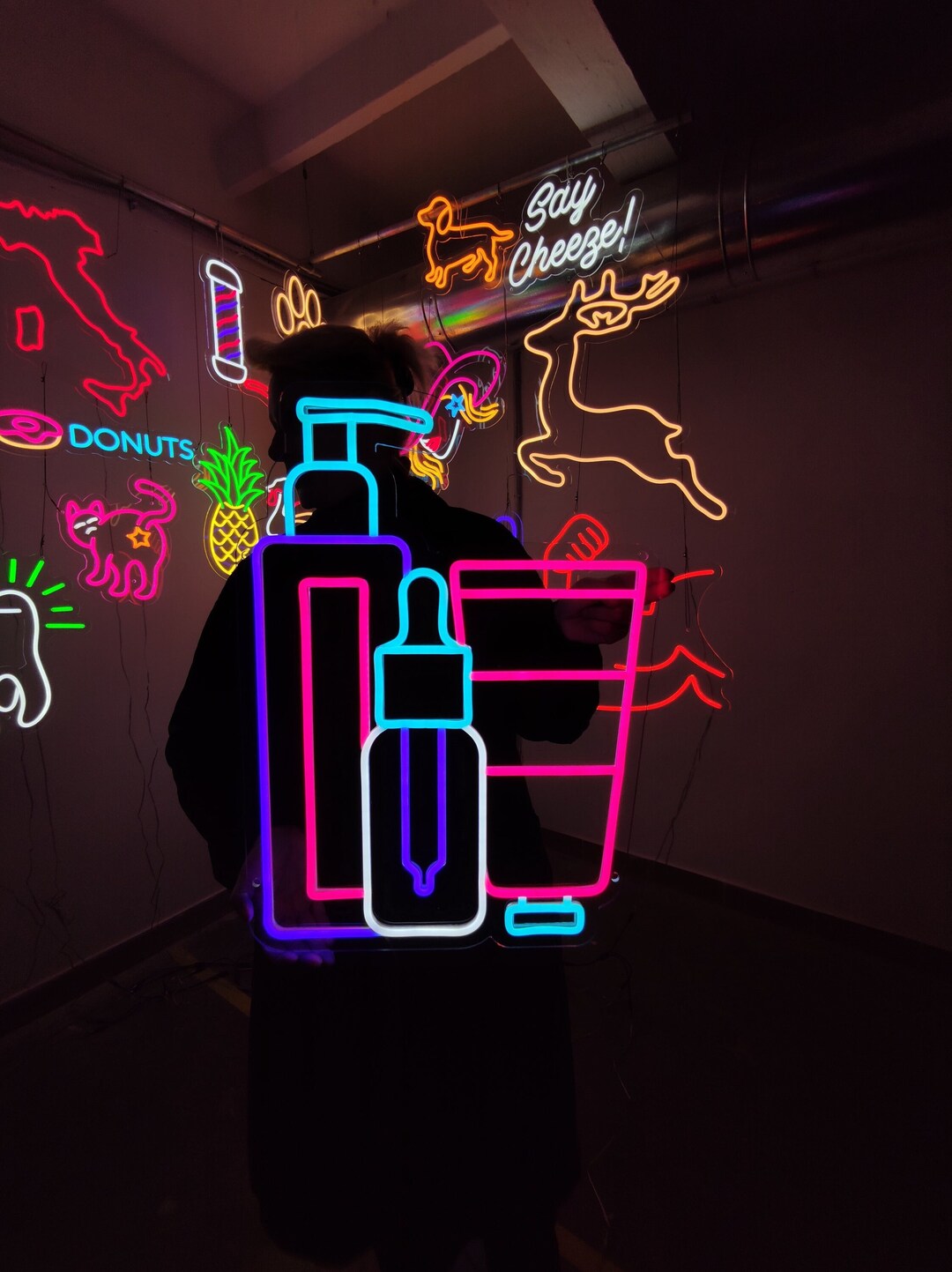 Cosmetic Neon Sign, Makeup Products Led Sign, Hand Cream Neon, Body ...