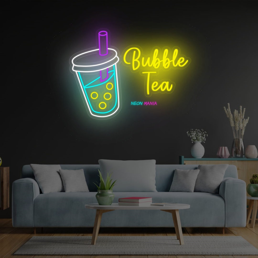 Bubble Tea Neon Sign: Boba Shop Decor - Etsy