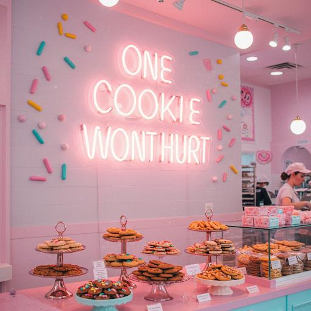 Custom Sweets Neon Sign. Pastry Lovers Club, Bake It Till You Make It ...