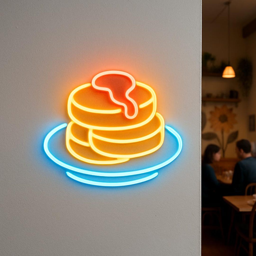 Cheesecakes Neon Sign. Ukrainian Cuisine Restaurant Light. Cafe Led ...