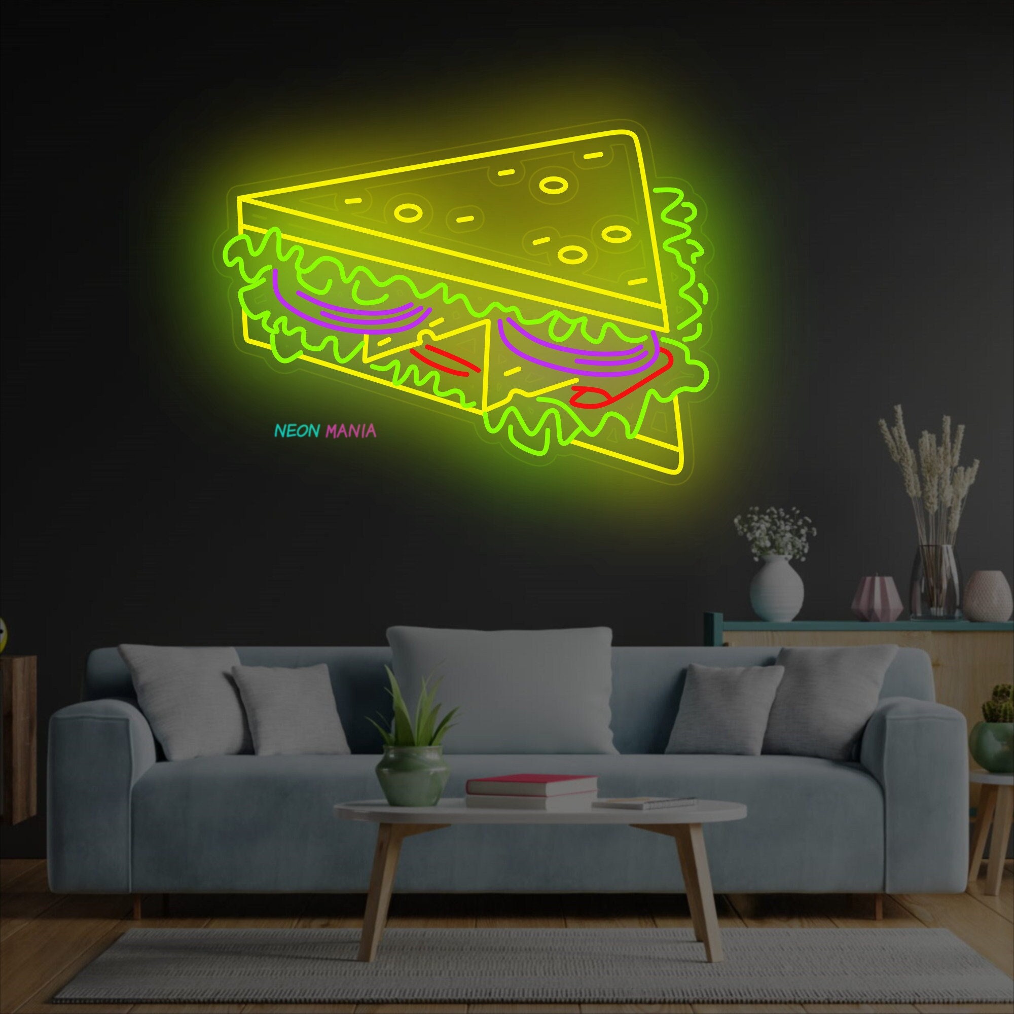 Neon Sign Sandwich - Etsy