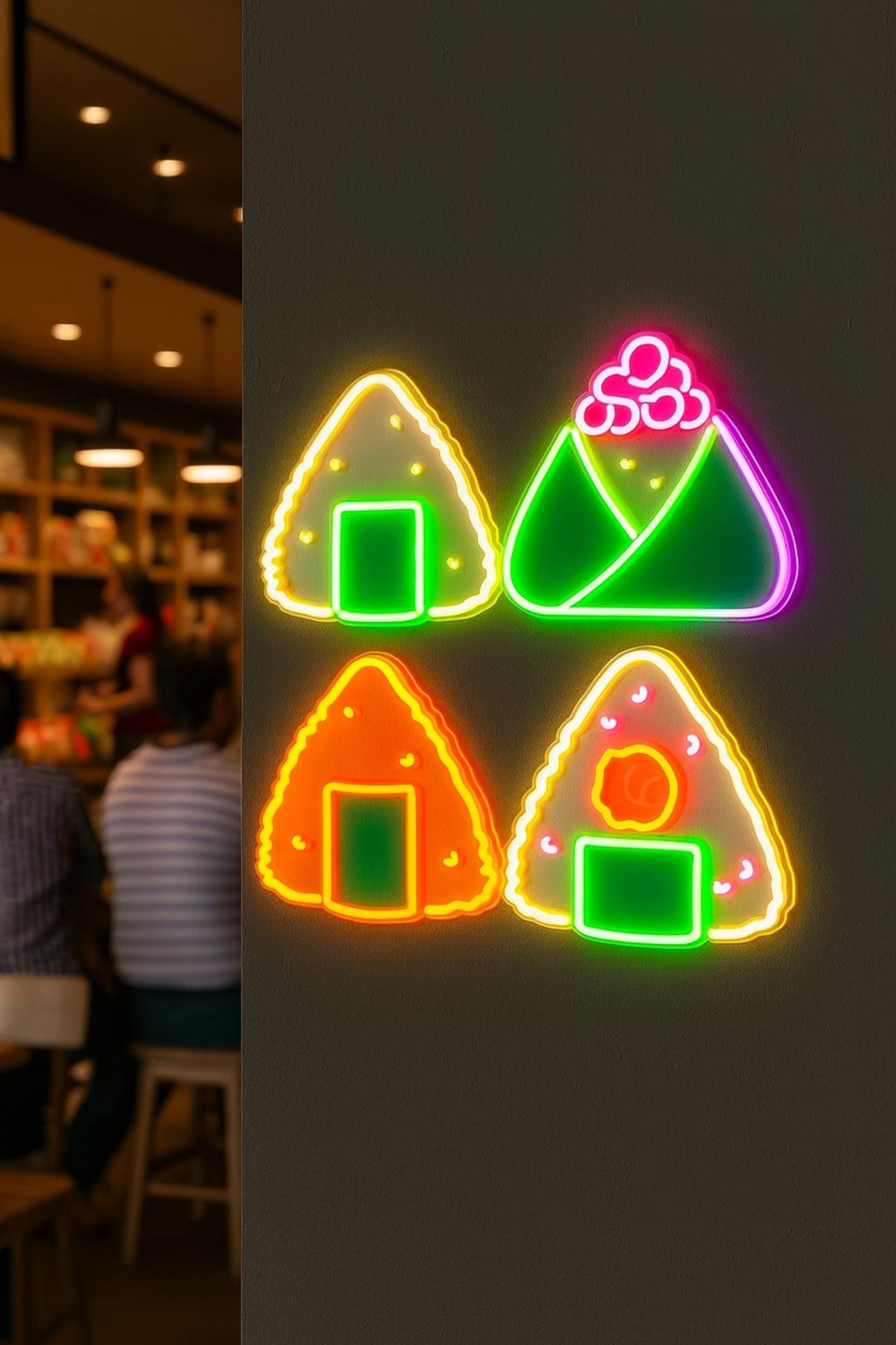 Onigiri Neon Sign, Rice Ball Led Sign, Japanese Snack Neon Light ...