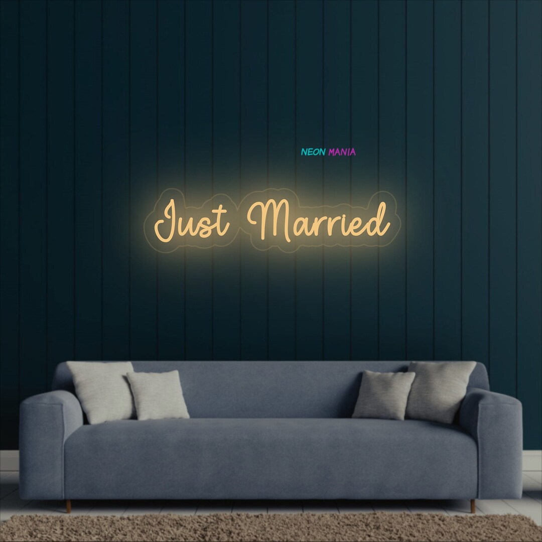 Just Married Led Neon Sign Just Married Neon Sign Just - Etsy
