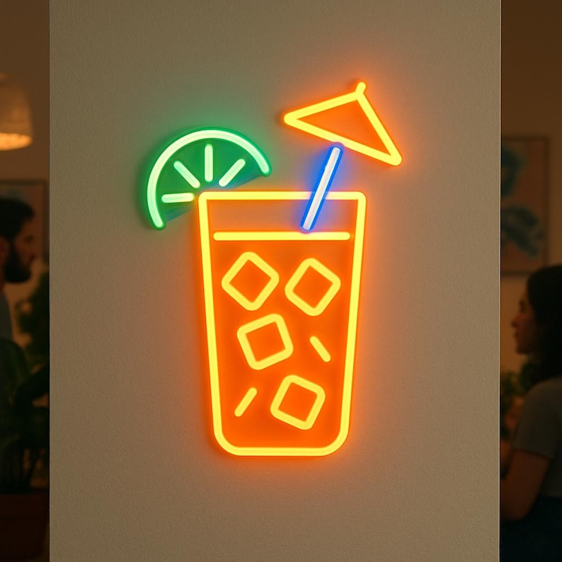 Cocktail Neon Sign. Nightclubs Light. Bar Led Sign. Bartender Gift Idea ...