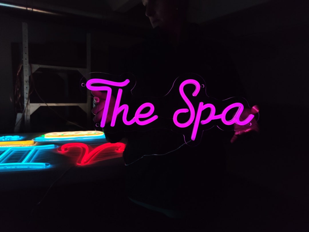 The Spa Neon Sign, Spa Salon Led Light, Custom Wall Decor Massage ...