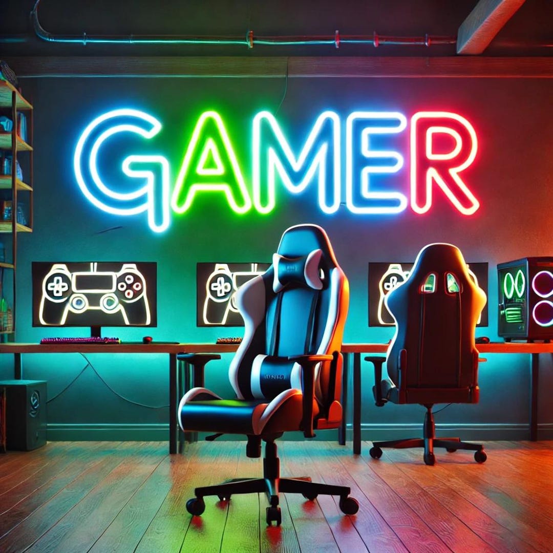 Custom Game Room Neon Sign. Arcade, Level Up, Gaming Lounge, Game on ...