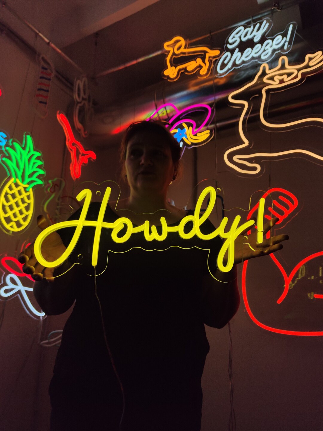 Howdy Neon Sign, Hello Sign, Western Led Sign, North American Greeting ...