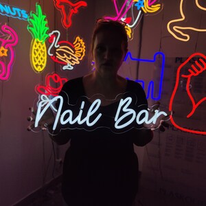 Nail Bar Neon Sign, Nail Salon Led Neon, Beauty Salon Led Lights, Nail ...
