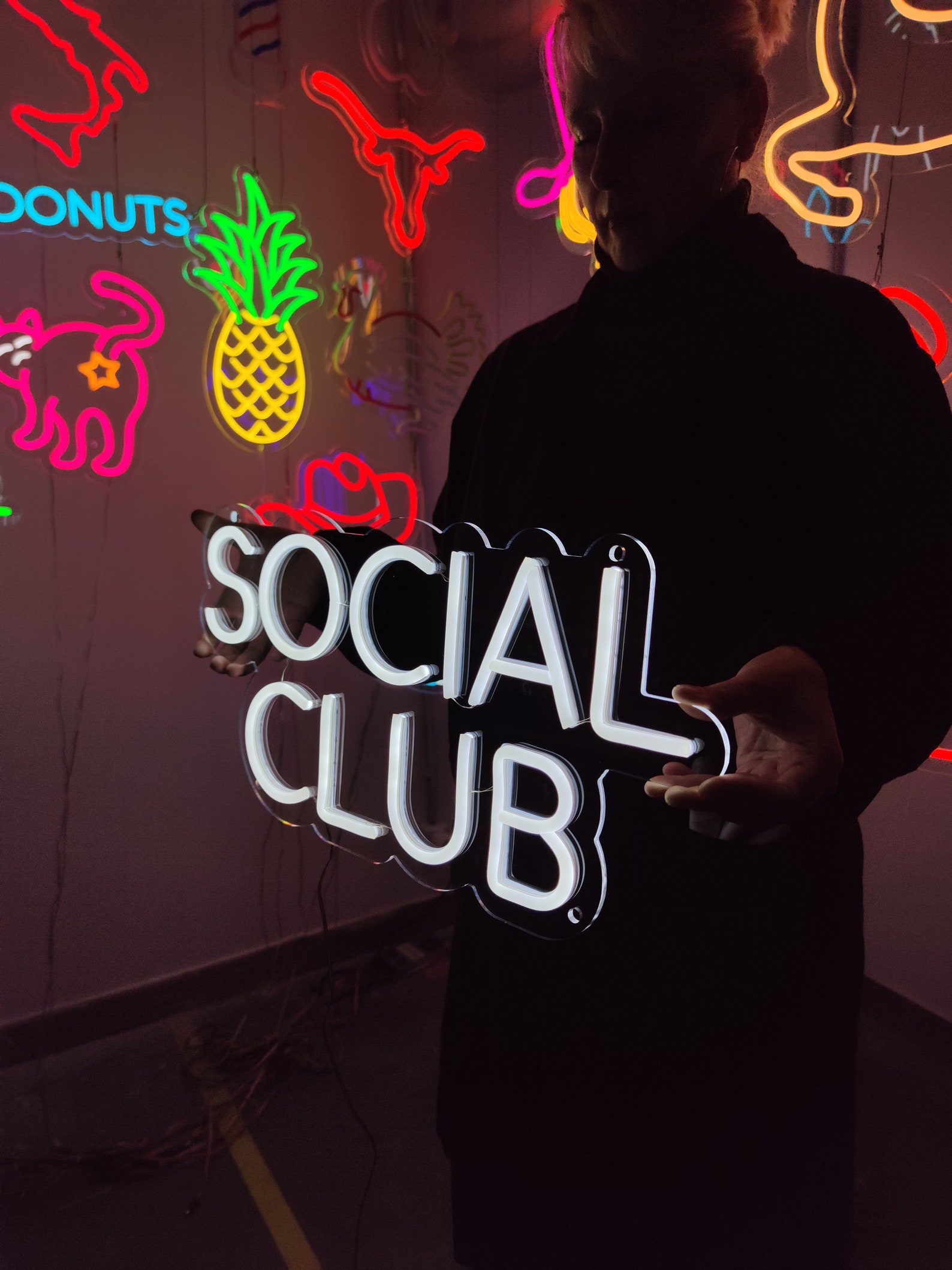 Social Club Neon Sign, Club Led Light Sign, Custom Led Sign for Your ...