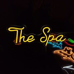 The Spa Neon Sign, Spa Salon Led Light, Custom Wall Decor Massage ...