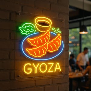 Gyoza Neon Sign. Japanese Cuisine LED Decor. Restaurant Neon Decor. - Etsy