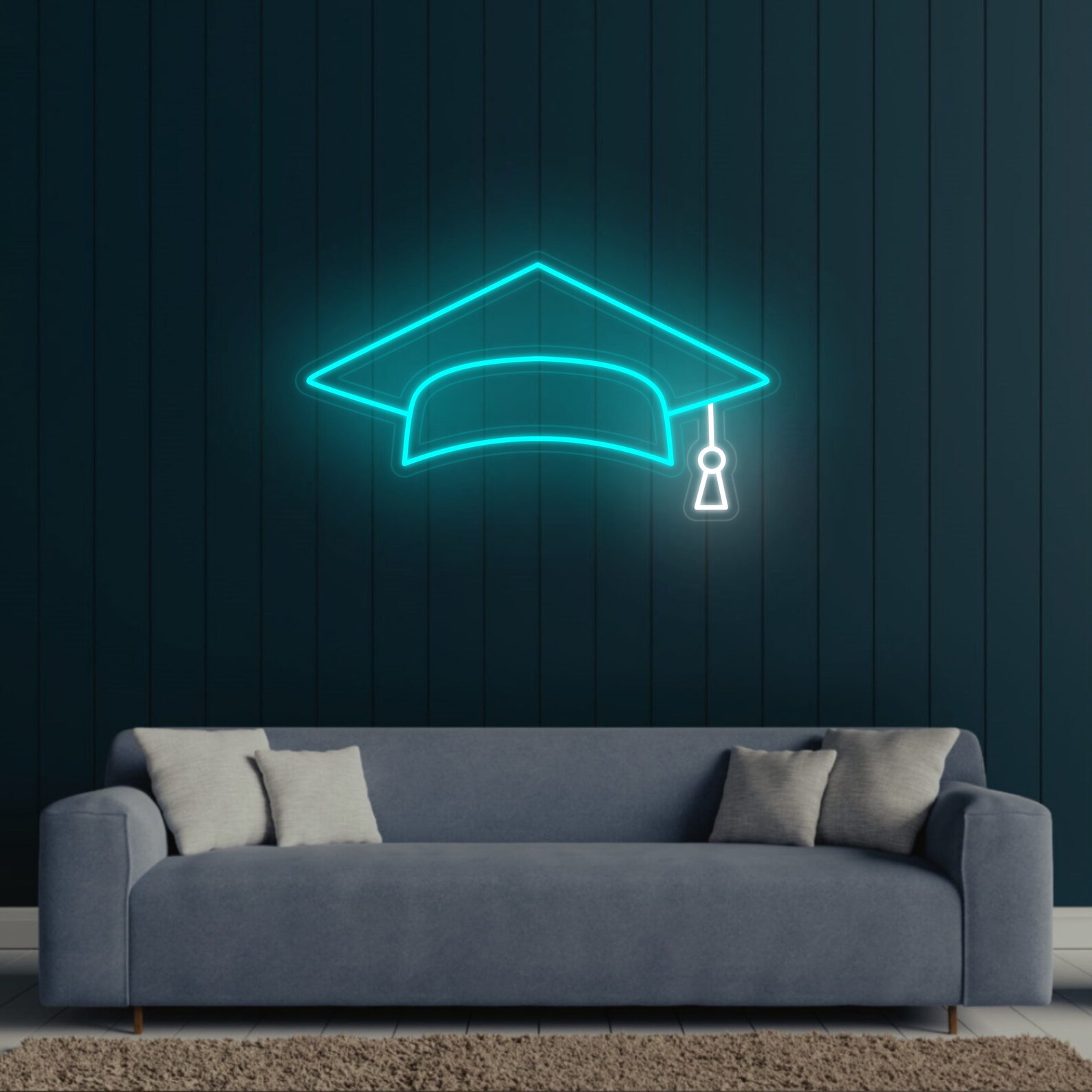 Square Academic Cap Neon Sign Graduation Cap Sign Custom - Etsy