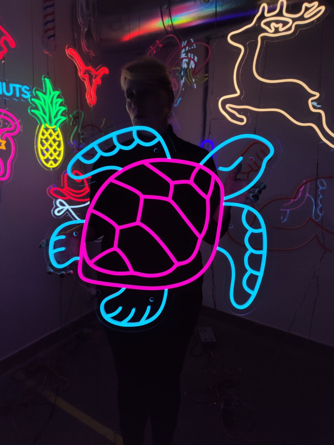 Turtle Neon Sign, Underwater Animal Neon Light, Sea Animal Led Light ...