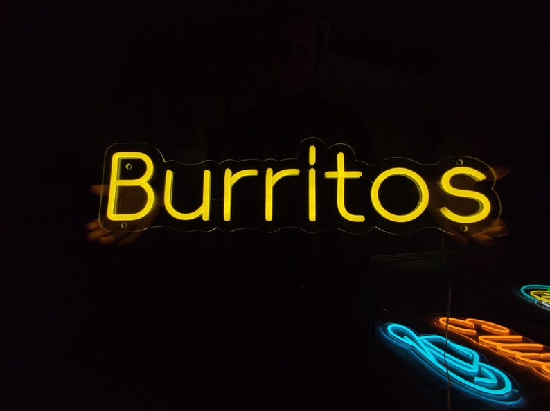 Burritos Neon Sign, Shawarma Led Sign, Pita Led Light, Custom Food Neon ...