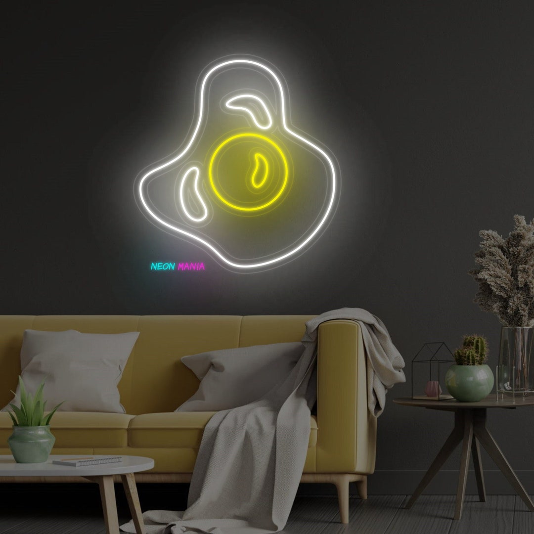 Fried Egg Neon Sign, Egg Neon Light, an Egg Led Light, Cafe Decor - Etsy