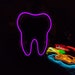 Tooth Neon Sign, Dental Office Decor, White Tooth Led Neon, Dentist ...