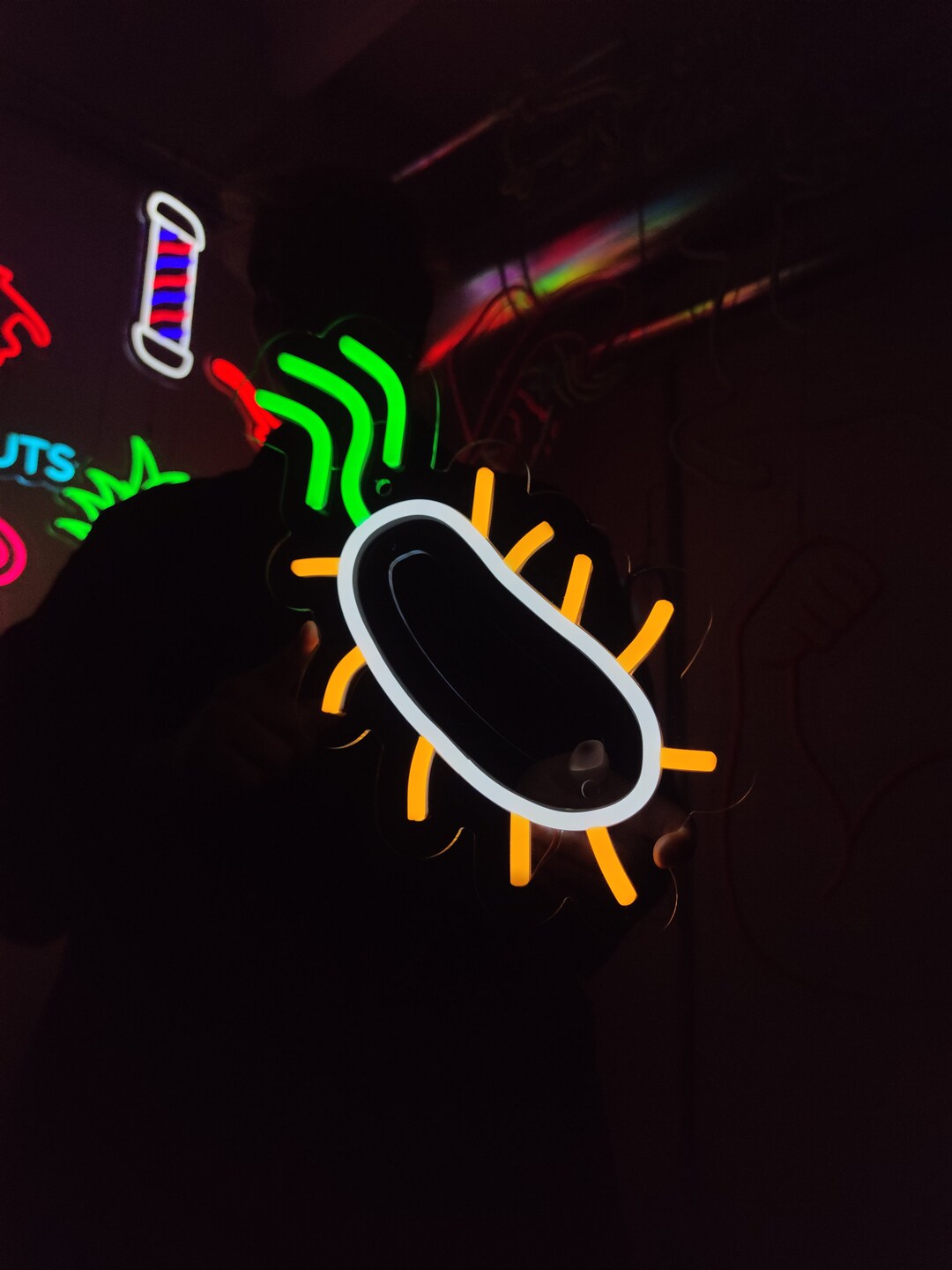 Bacterium Neon Sign, Cell Led Light, Microorganism Led Neon Sign ...