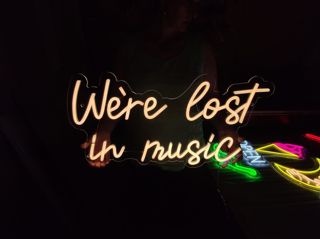 We Are Lost in Music Neon Sign, Lost in Music Led Neon, Custom Wall ...