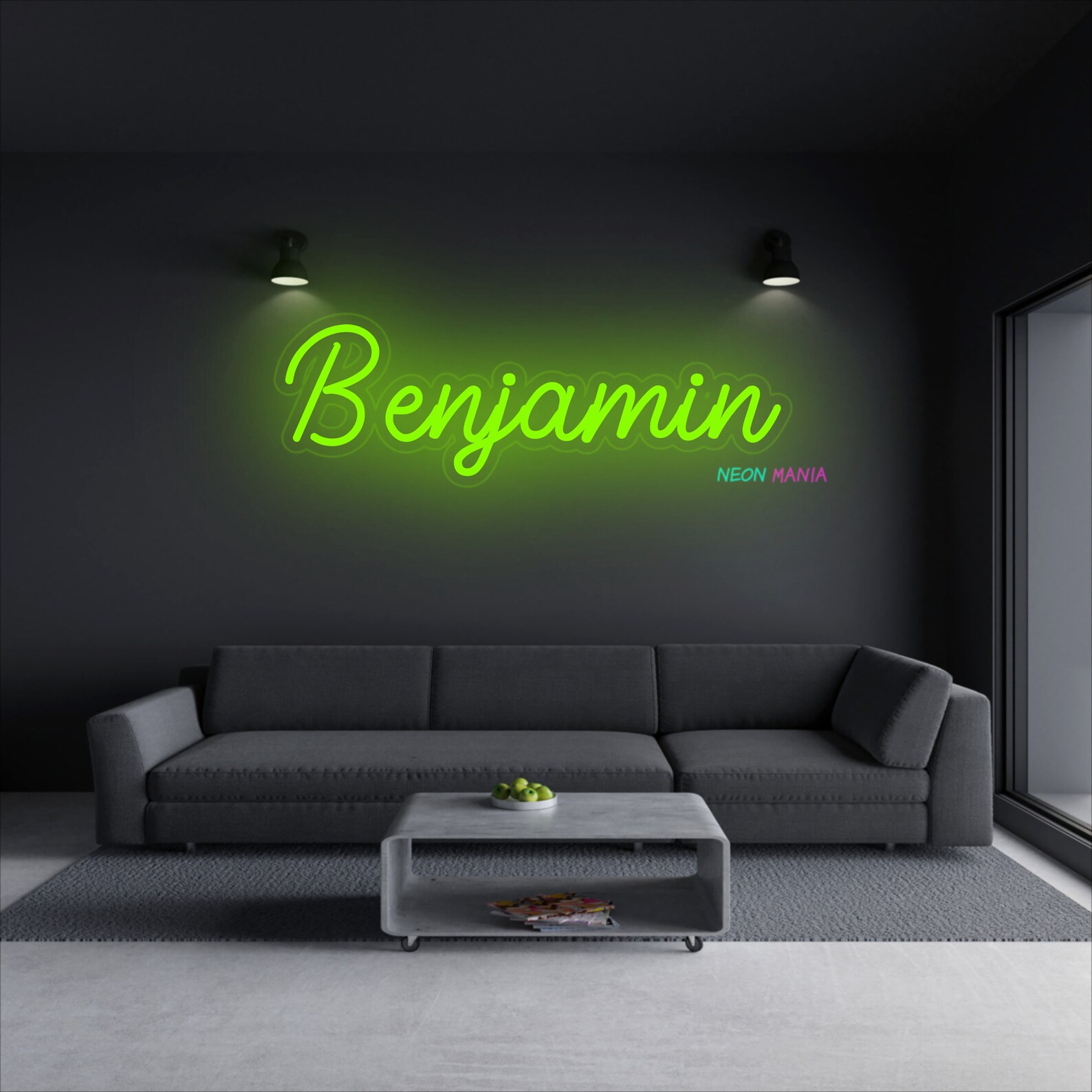 Benjamin Name Neon Sign Benjamin Led Neon Sign Custom Name - Etsy