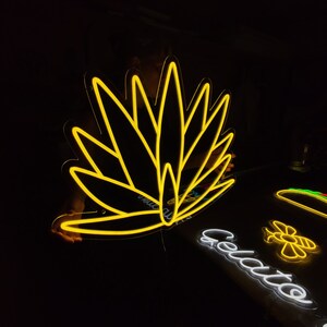 Blue Agave Neon Sign, Agave Tequilana Led Light, Tequila Agave Light ...