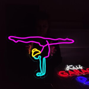 Gymnast Neon Sign: Light up Your Gymnastics Studio. Circus Performance ...