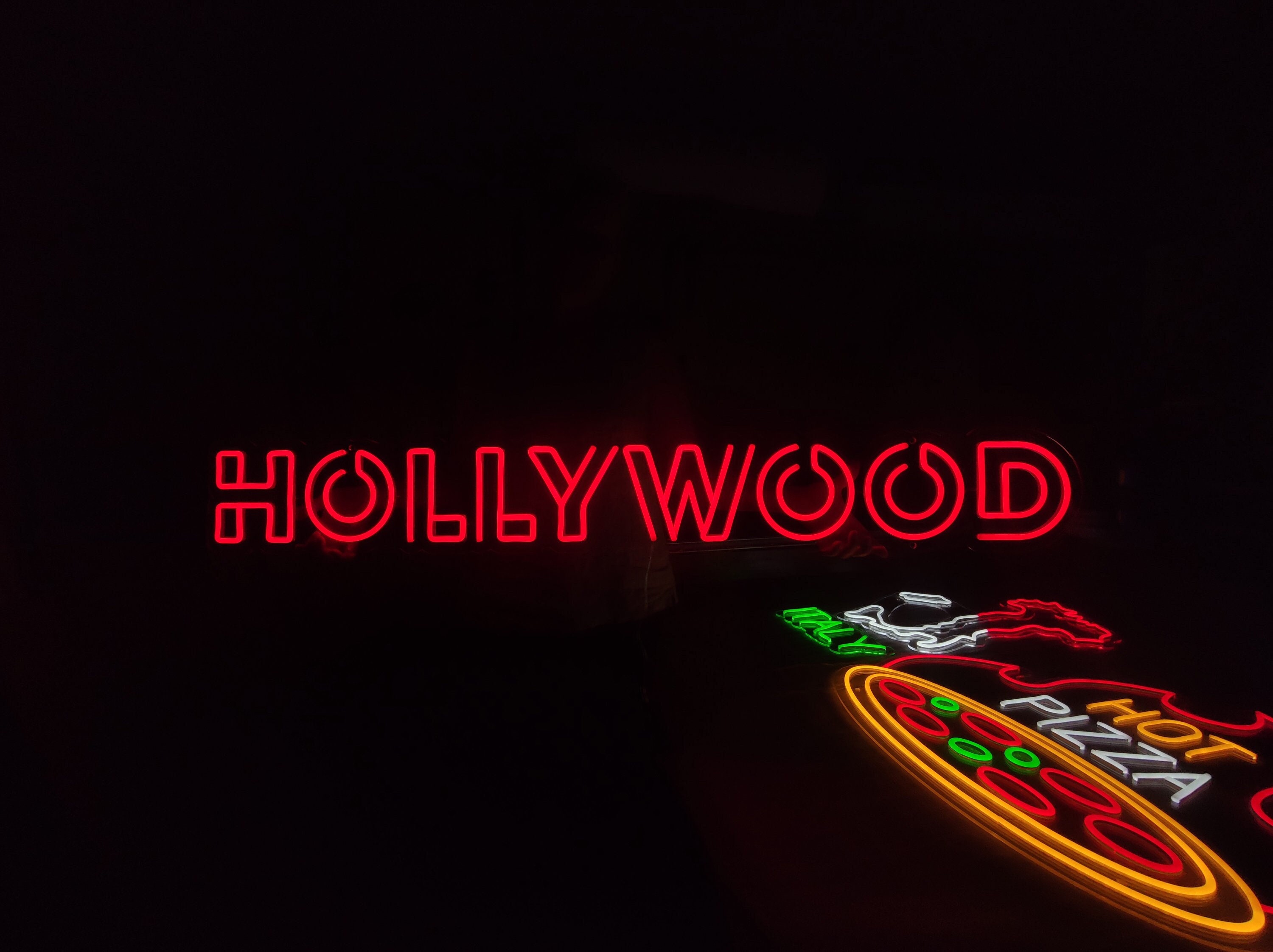 Hollywood Sign Night Lights