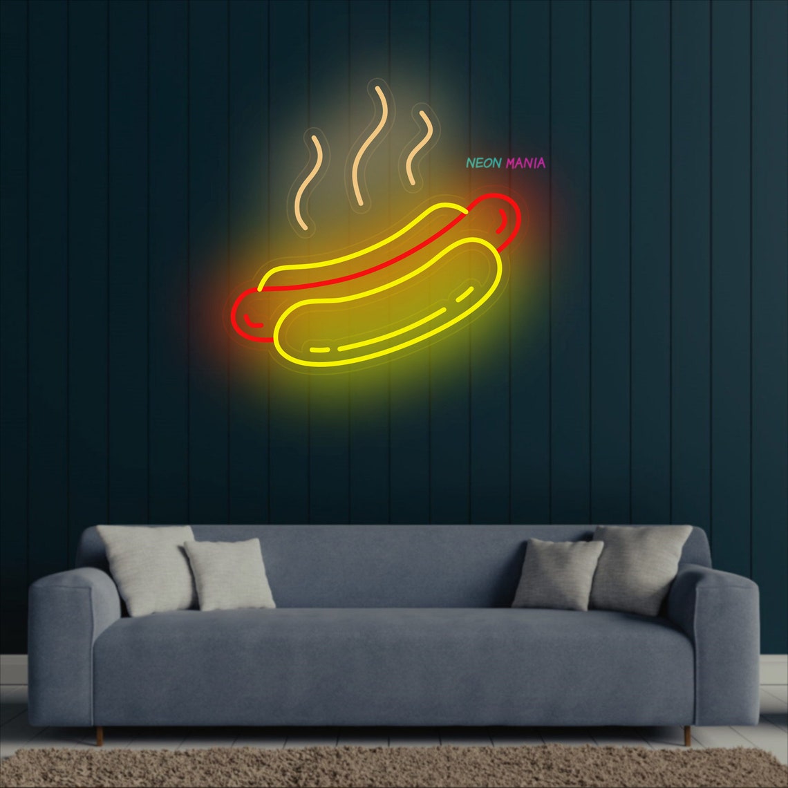 Hot Dog Neon Sign Fast Food Led Neon Street Food Led Lights - Etsy