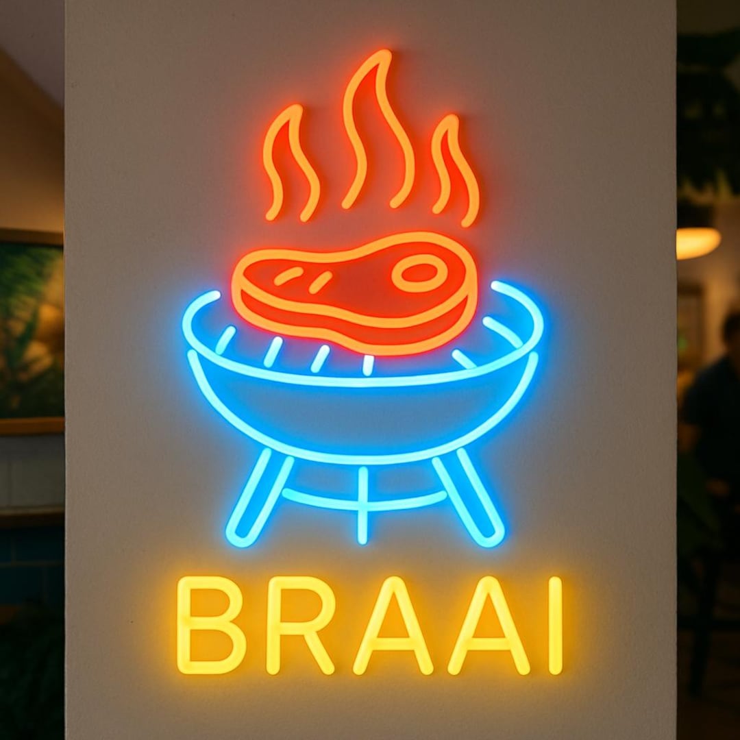 South African Braai Neon Sign. BBQ Restaurants Light. Steak Houses Led ...